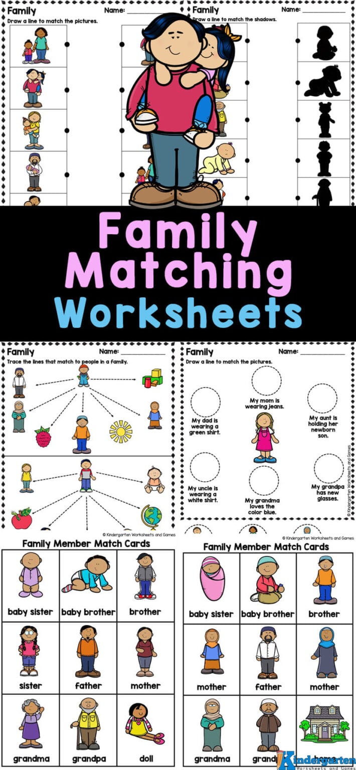 Family Member Worksheets for Kindergarten