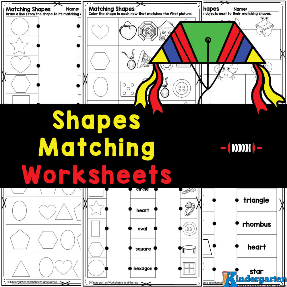 Free Printable Matching Shapes Worksheets Printable Blank World