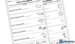 FREE Printable Fill in the Blanks Worksheets for Kindergarten