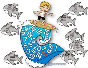 Surf Trace a Number Free Recognition Activities for Kindergarten