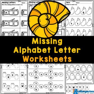 🖍️ ABC Missing Alphabet Letter Worksheets for Kindergarten (Free ...