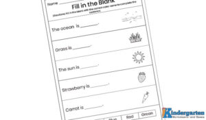 FREE Printable Fill in the Blanks Worksheets for Kindergarten