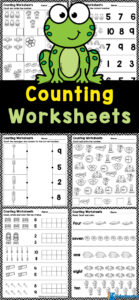 Number Counting Sequencing Worksheets - Kindergarten Before and after ...
