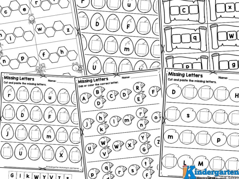 🖍️ ABC Missing Alphabet Letter Worksheets for Kindergarten (Free ...