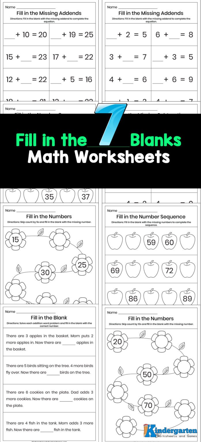 Free Printable Kindergarten Math Worksheets pdf