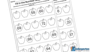 Fill in the Blank Math Worksheets for Kindergarten
