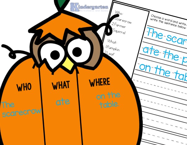 Fall Kindergarten Sentence Writing: A Fun Peeping Owl Activity