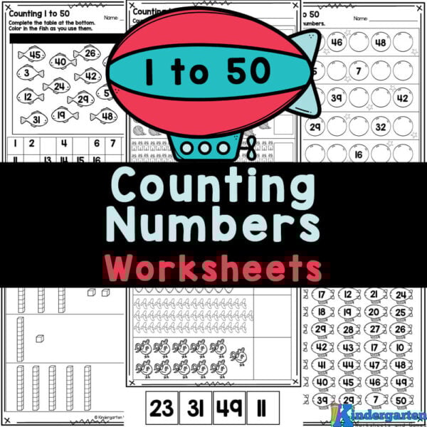 🍀 FREE St Patrick's Day Kindergarten Math Worksheet Printables