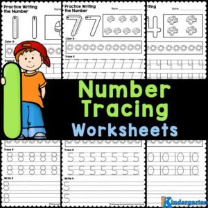 ️ Number Tracing Worksheets for Kindergarten