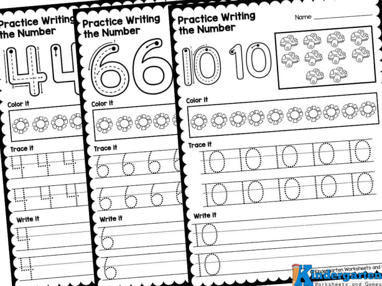 ️ Number Tracing Worksheets for Kindergarten