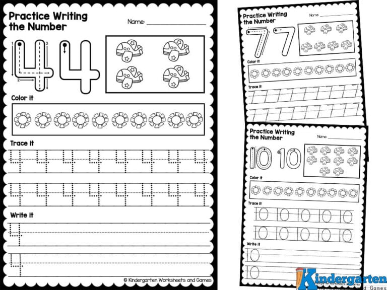 ️ Number Tracing Worksheets for Kindergarten