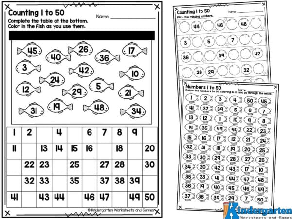Numbers To 50 Worksheets Number 50 Worksheets 15 Worksheets.com