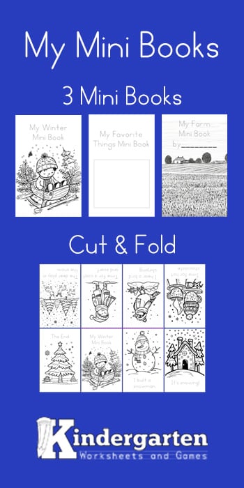 Free Printable Mini Books for Kindergarten Students
