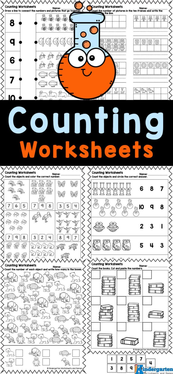 Counting Worksheets for Pre-K, lgk, and Kindergarten
