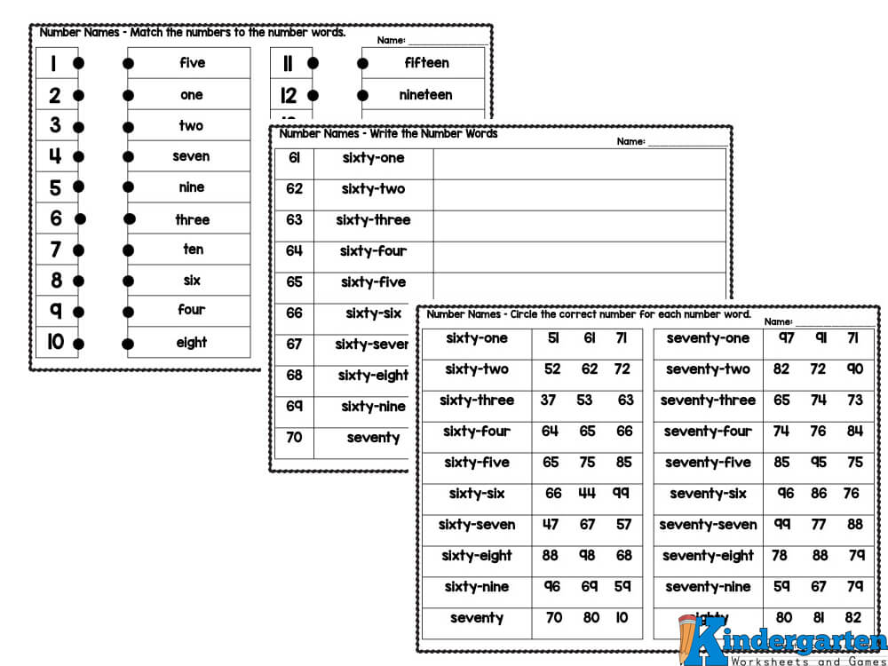 Write in Words! Number Names 1 to 100 Worksheet