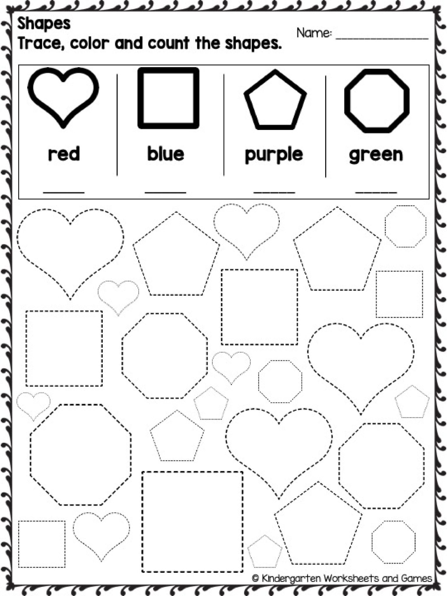 🔺🟢🟦 Free Printable Shapes Worksheets for Kindergarten