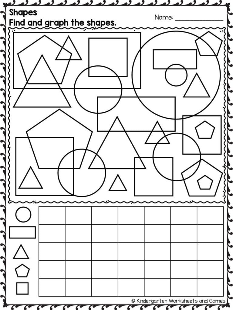 🔺🟢🟦 Free Printable Shapes Worksheets for Kindergarten