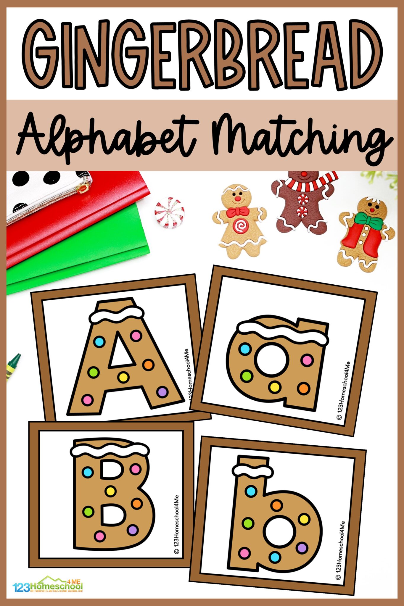 Fun and Festive Gingerbread Cookie Alphabet Match Activity