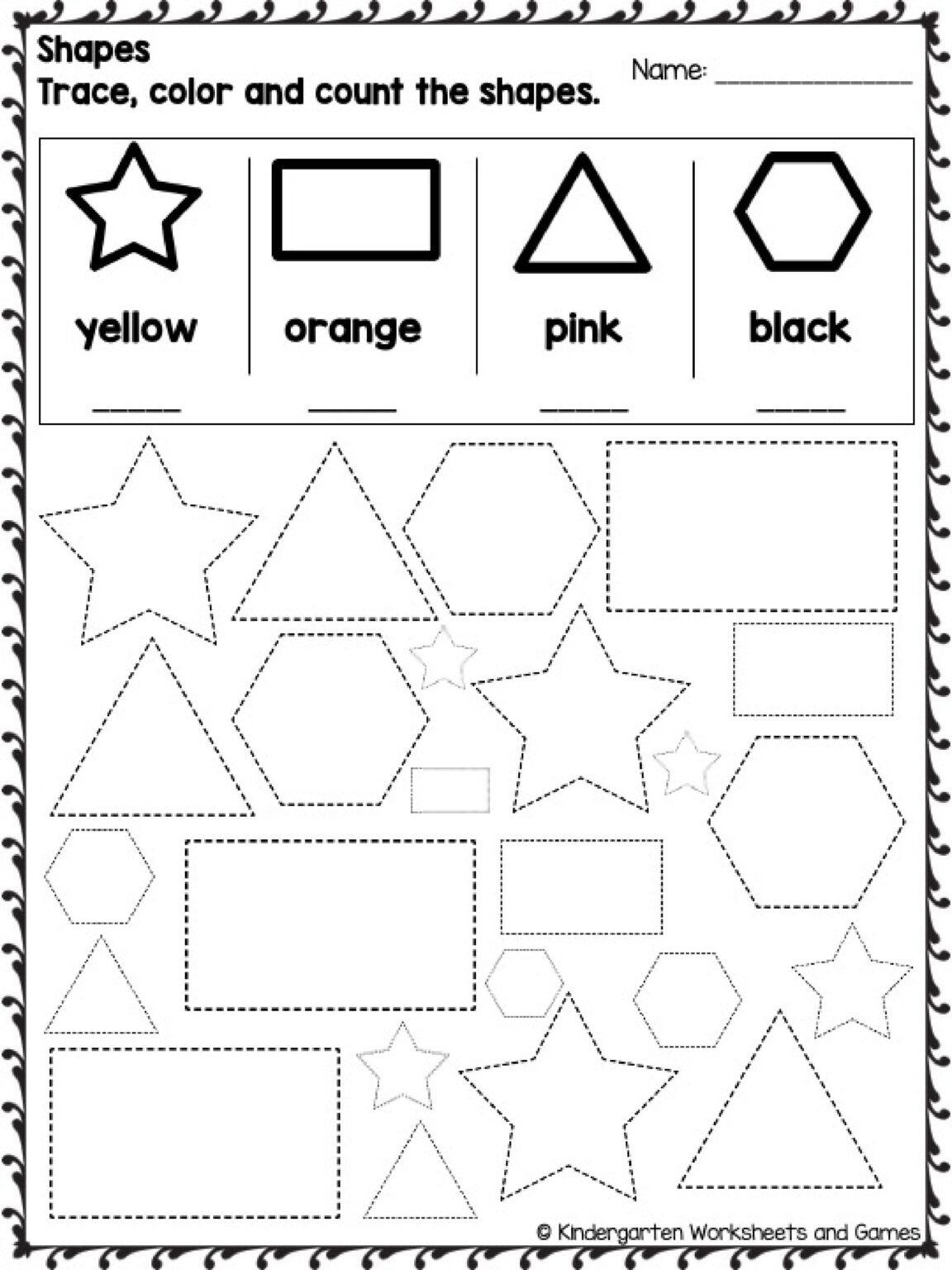 🔺🟢🟦 Free Printable Shapes Worksheets for Kindergarten