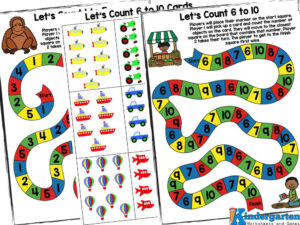 Counting Numbers Games for Kindergarten - Count and Match 1 to 10