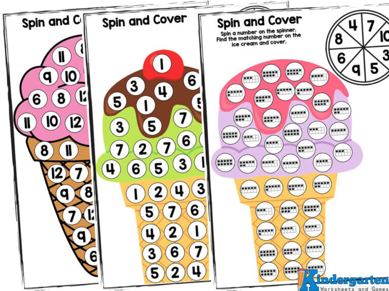 🍦 Ice Cream Number Recognition Math Games for Kindergarten
