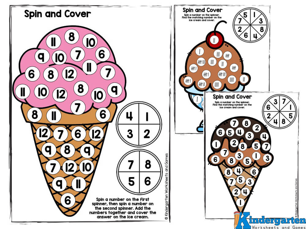 🍦 Ice Cream Number Recognition Math Games for Kindergarten