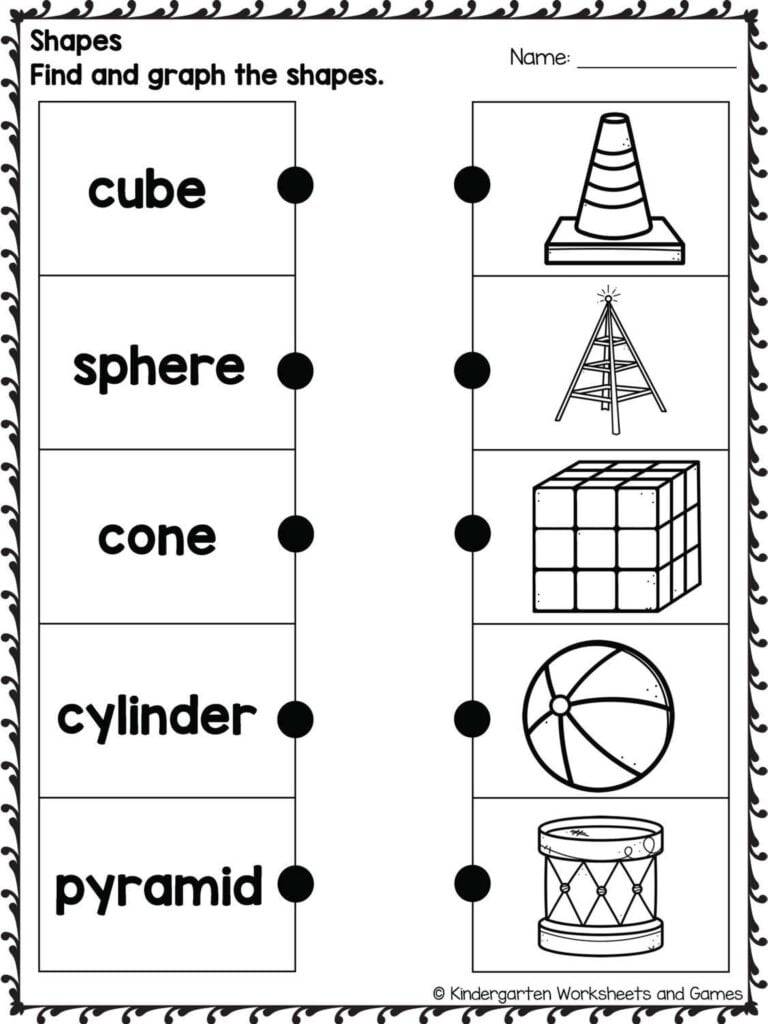 🔺🟢🟦 Free Printable Shapes Worksheets for Kindergarten