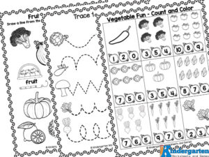 Free Printable Vegetable Worksheets for Kindergarten