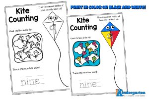 🪁 Spring Kite Math - Printable Counting Activity for Kindergarten