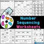 Number Counting Sequencing Worksheets - Kindergarten Before and after ...