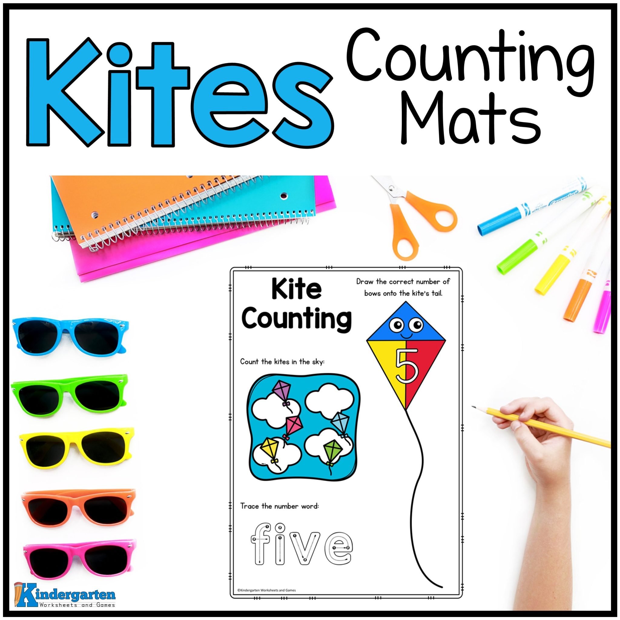 ️ Counting 1-10 Worksheets for Kindergarten - FREE!