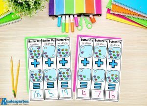🦋 Butterfly Math - Free Kindergarten Addition Worksheet Activity for ...