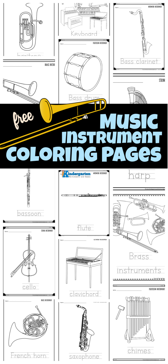 FREE Musical Instruments Worksheets Printable