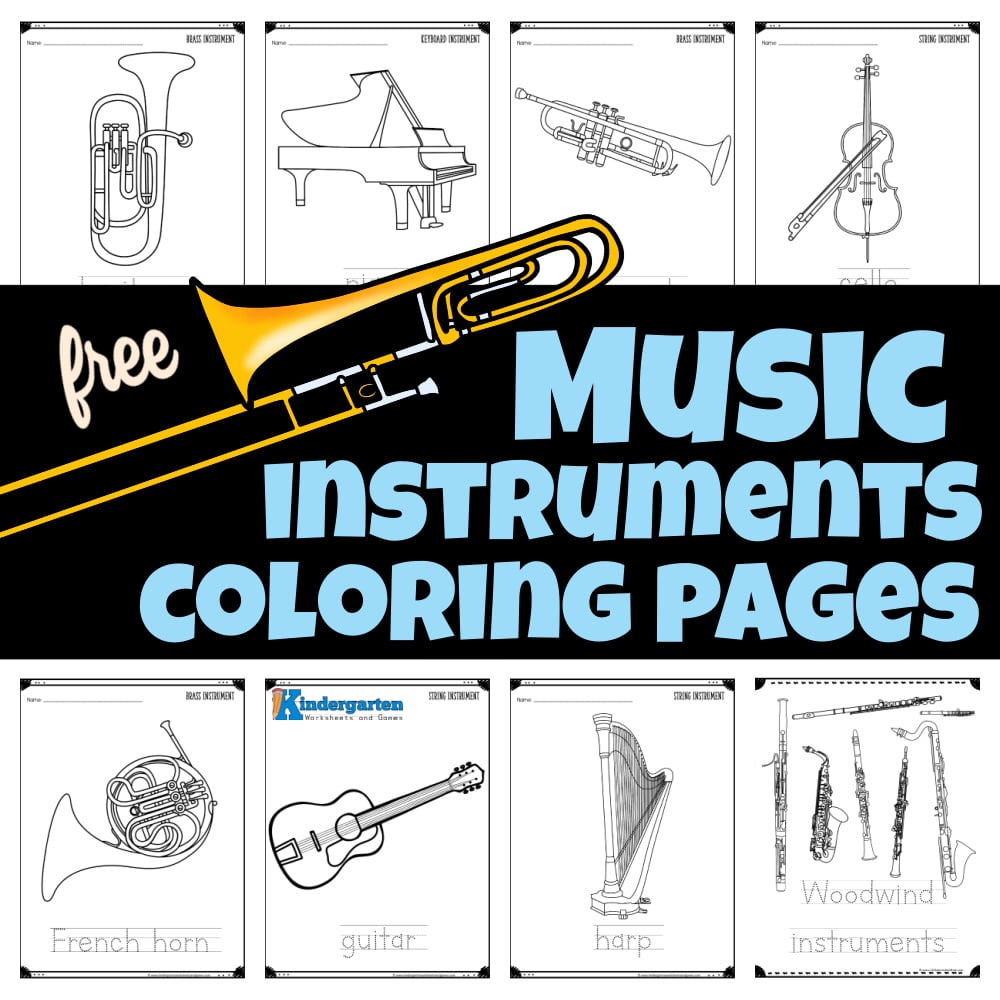 Kids Coloring Pages Music