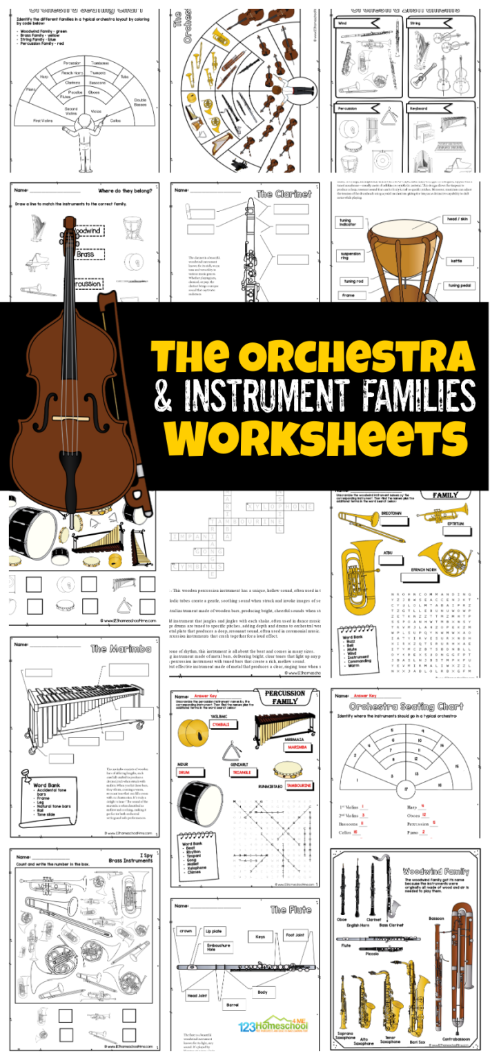 FREE Musical Instruments Worksheets Printable