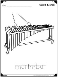 🎺 Free Simple Music Instrument Coloring Pages