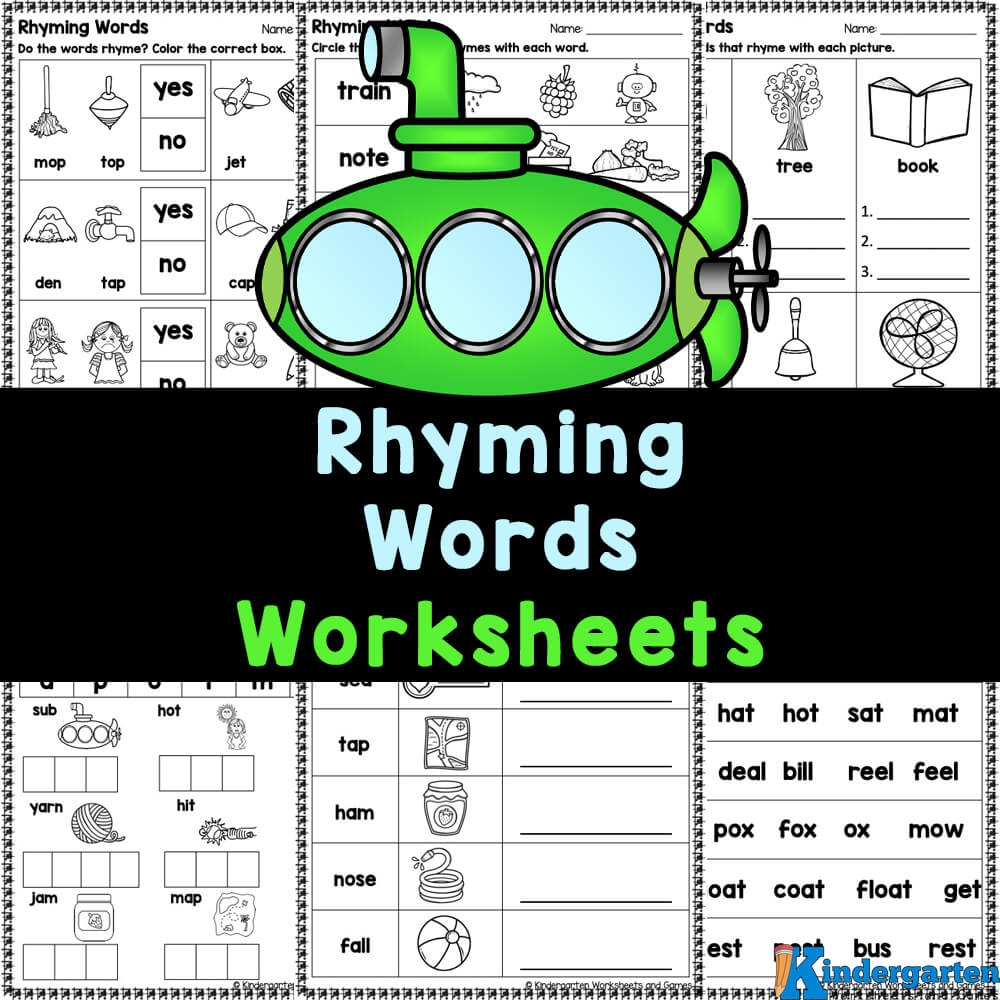 Rhyming Word Worksheets For Kindergarten