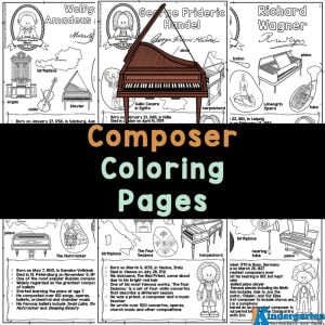 🎼 Legendary Composers Come to Life: Fun Coloring Pages