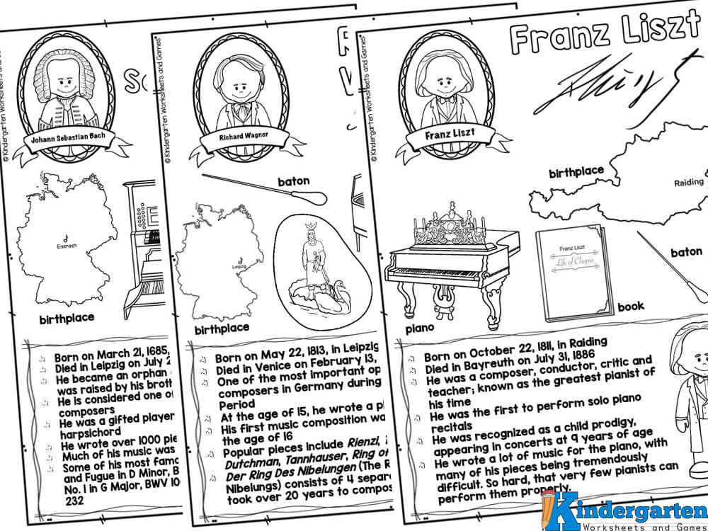 🎼 Legendary Composers Come to Life: Fun Coloring Pages