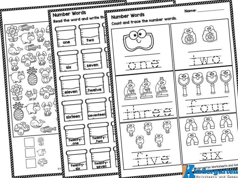 Free Printable Kindergarten Math Worksheets pdf