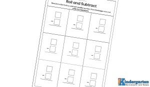 Single Digit Subtraction Worksheets for Kindergarten - Free!