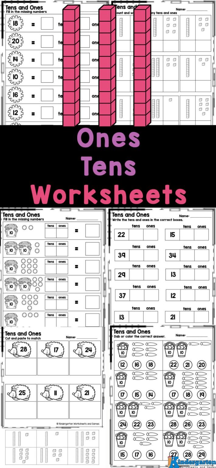 ️ Ones and Tens Place Value Worksheets for Kindergarten Math