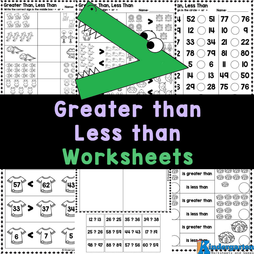 Greater Than Worksheets For Kindergarten
