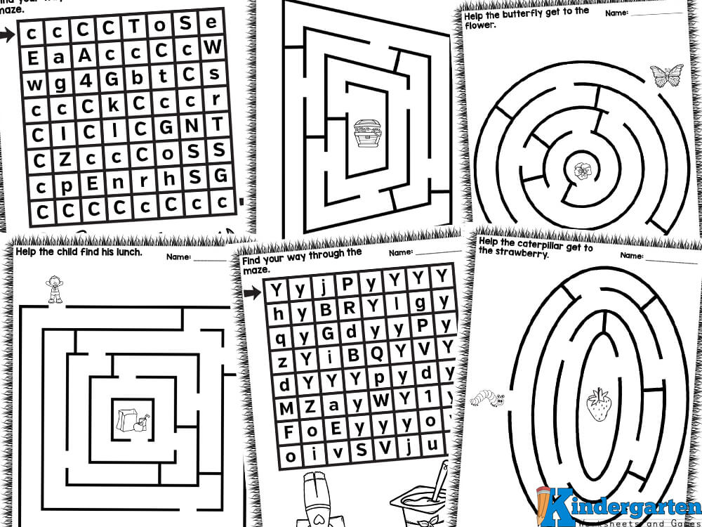 Free Printable Mazes for Kindergarten