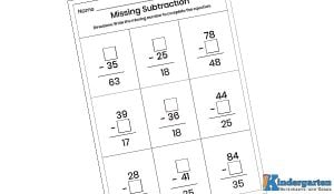 ️ FRE 2 Digit Subtraction Worksheets for Kindergarten