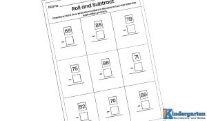 ️ FRE 2 Digit Subtraction Worksheets for Kindergarten