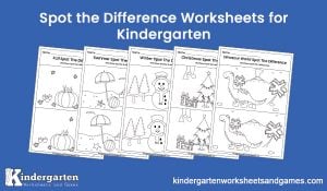 FREE Spot the Difference Worksheets for Kindergarten