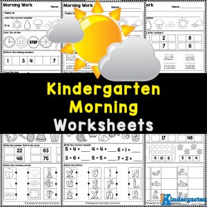 Kindergarten Morning Work Worksheets - 30 Free pages!