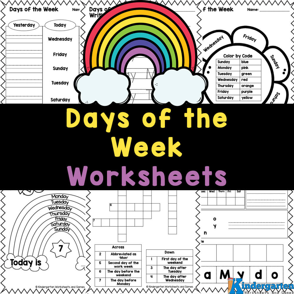 Days Of The Week Printable Worksheets DAYS OF THE WEEK Worksheet