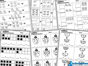 Kindergarten Adding With Pictures Worksheets